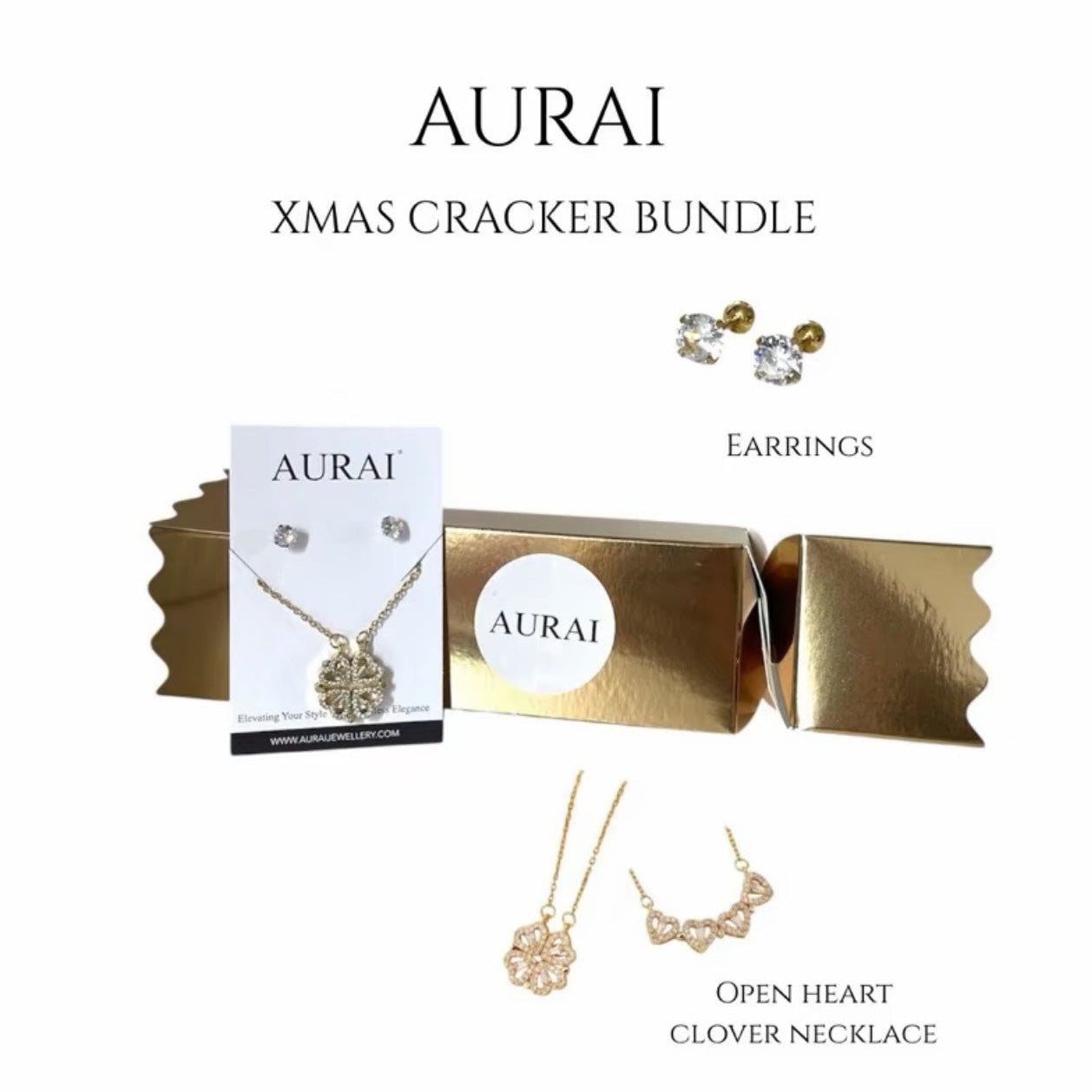 LUXURY JEWELLERY CHRISTMAS CRACKER - GOLD – aurai